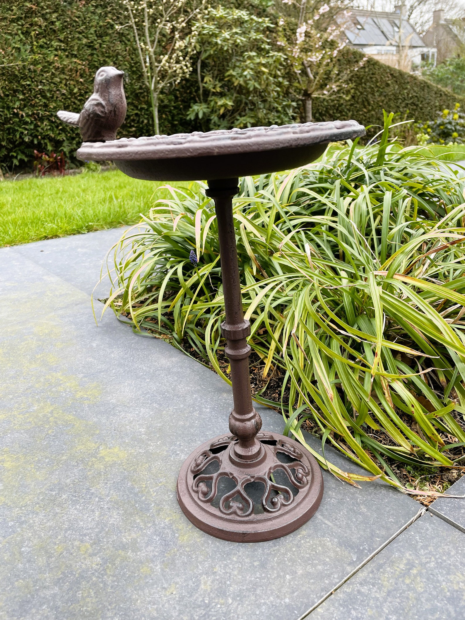 Beautiful Cast Iron Bird Bath on Tall Base - 38.5 Cm/ 15.16 Inch - Etsy