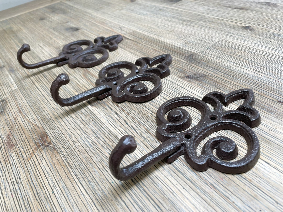3 Cast Iron Coat Hooks - Classic Hooks - French Lily - Etsy