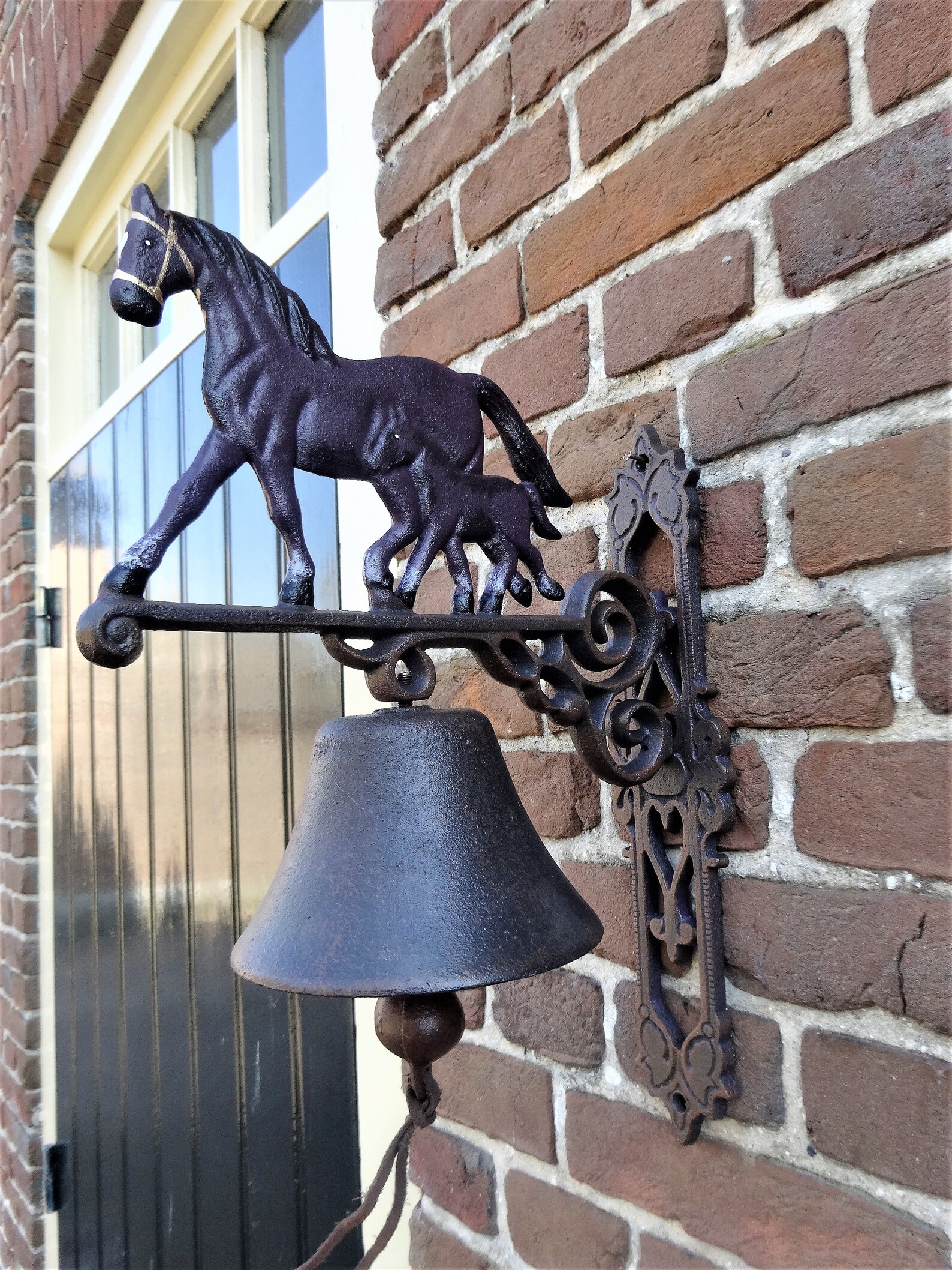Cast Iron Bell - Mare With Foal - Bell for Wall Mounting - Etsy