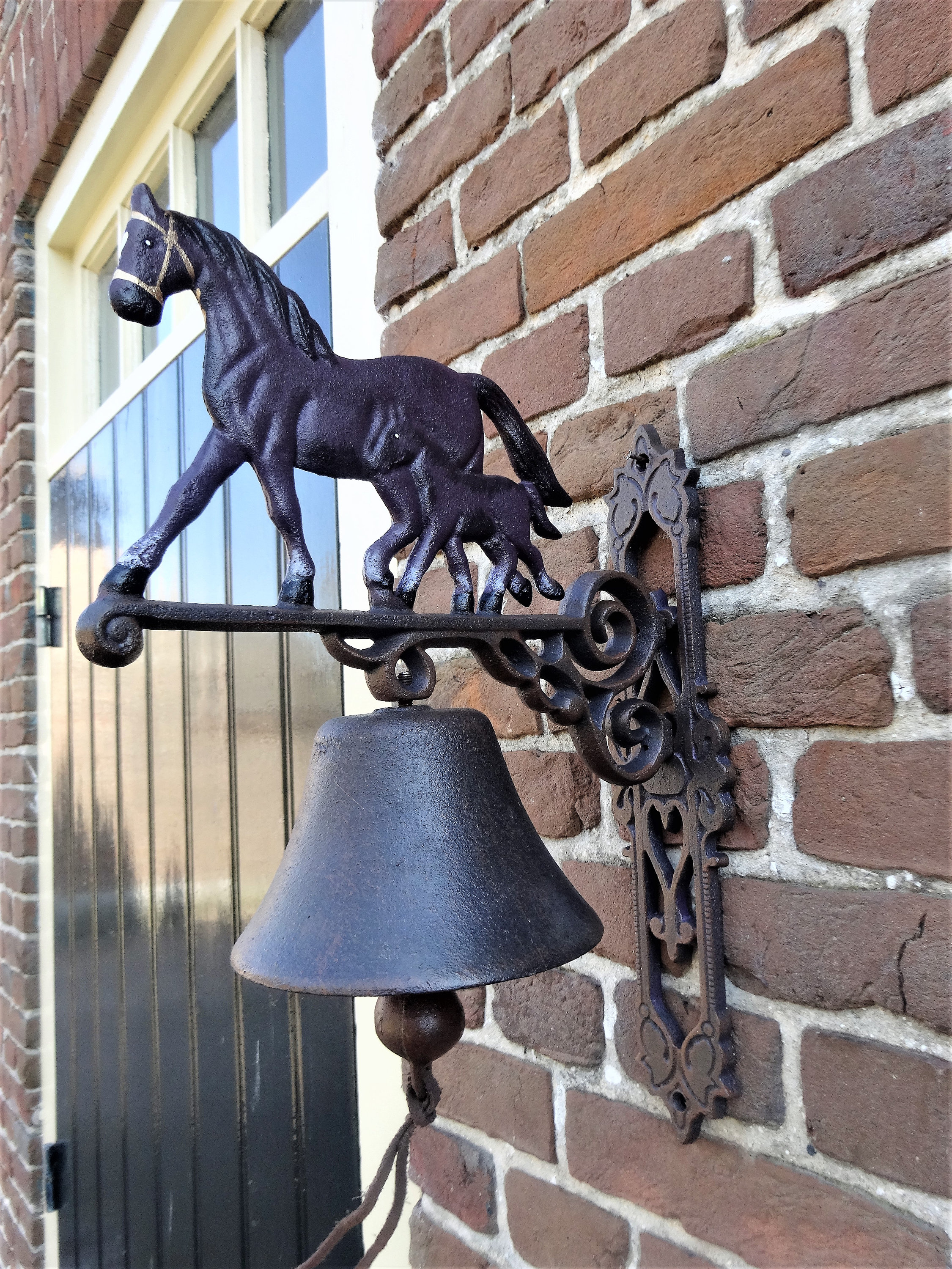 Cast Iron Bell - Mare With Foal - Bell for Wall Mounting - Etsy
