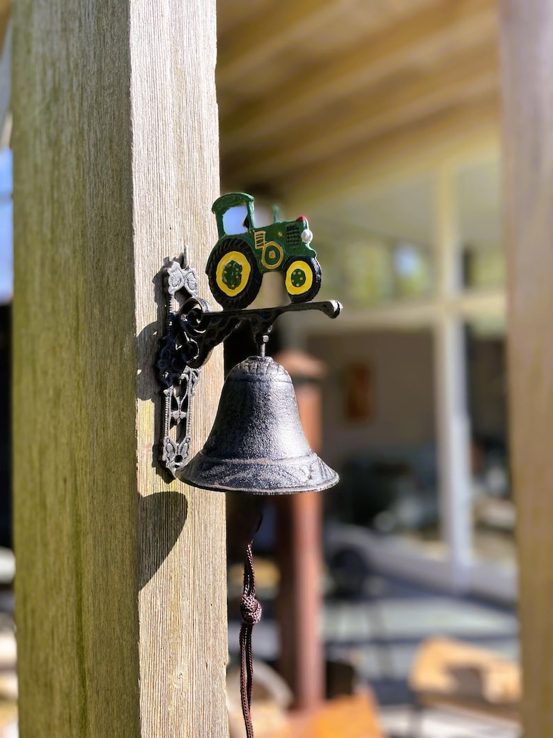 Small Cast Iron Bell - Tractor John Deere - Bell for Wall Mounting - Etsy