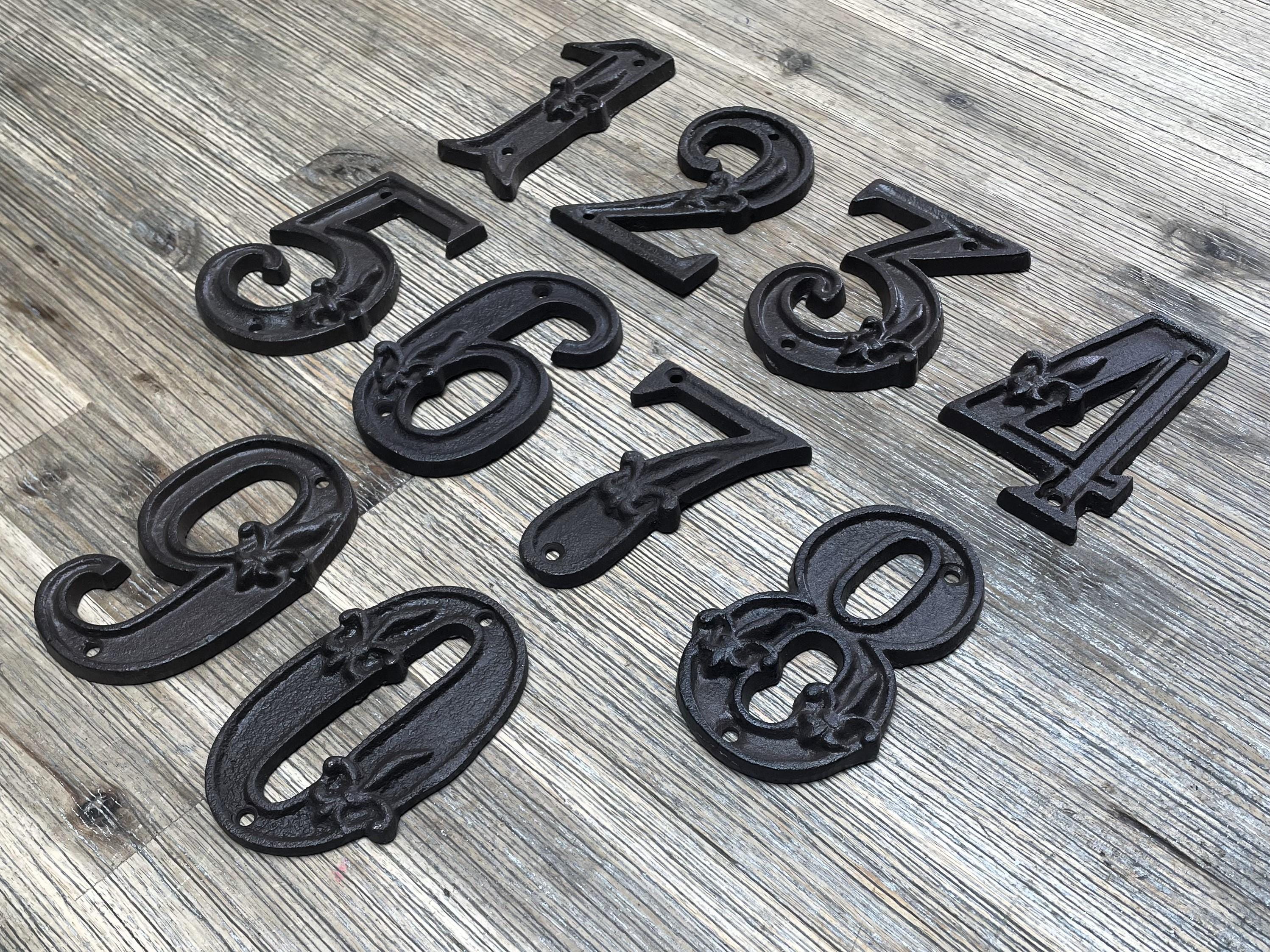 Cast Iron Numbers | House Number | Rustic Door Numbers | French Lily - Etsy