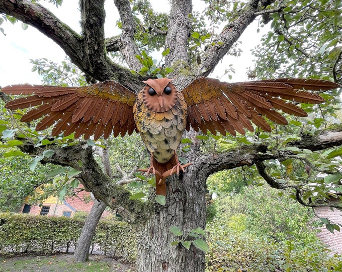 Beautiful Iron Owl - Wall-mounted Eagle Owl - Span 96 Cm/ 37.8 Inches ...
