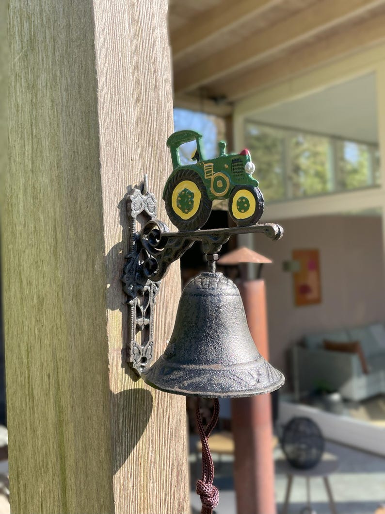 Small Cast Iron Bell - Tractor John Deere - Bell for Wall Mounting - Etsy