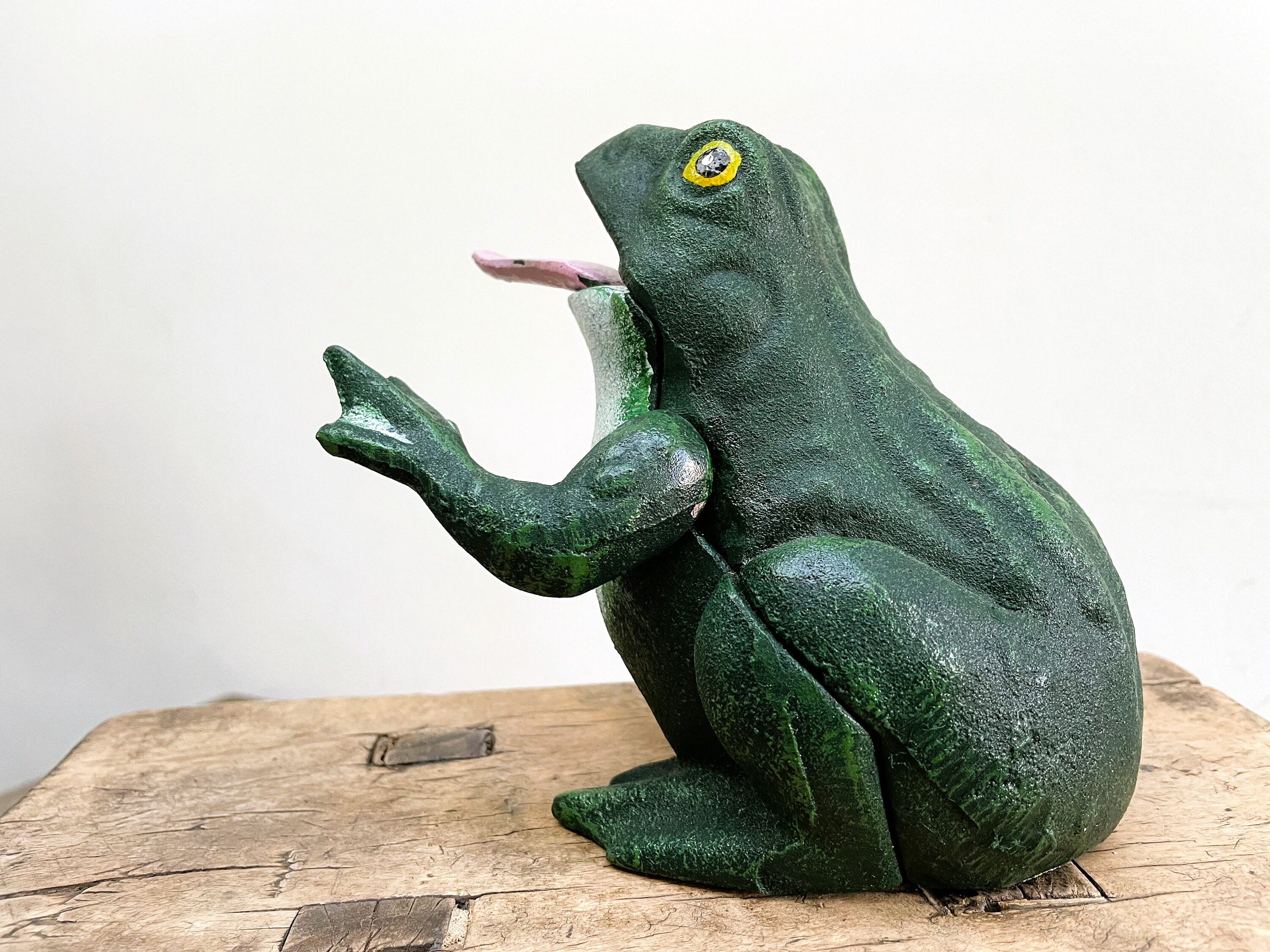 Vintage Cast Iron Mechanical Money Box Hand-painted Frog - Etsy