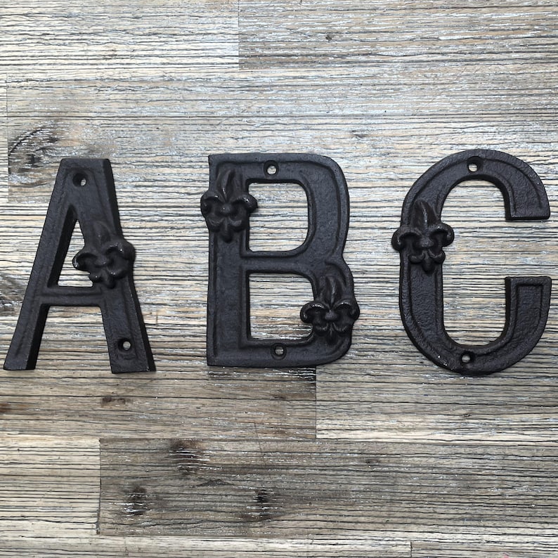 Cast Iron Numbers | House Number | Rustic Door Numbers | French Lily - Etsy