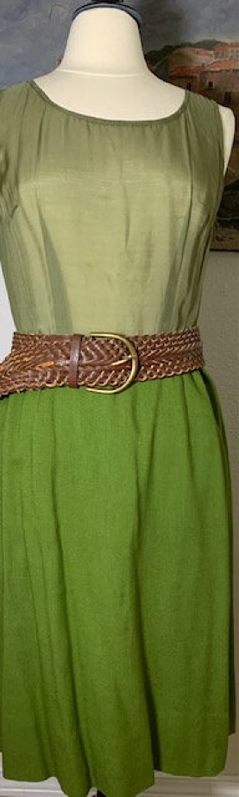 Vintage Avocado Dress and Top - Etsy