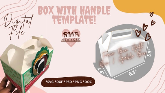 Template Favor Box SVG PNG DOC digital File Template | Etsy