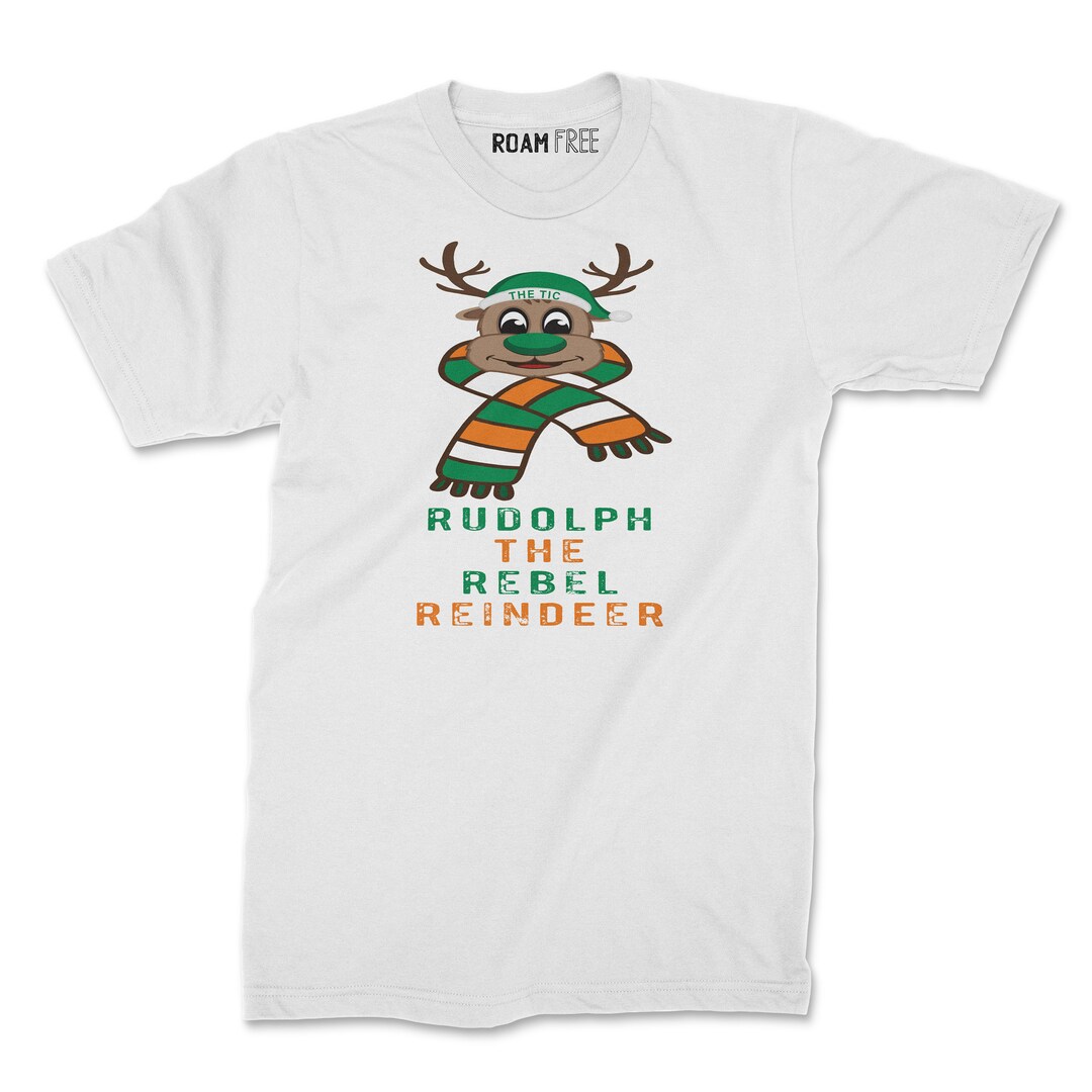 Rudolph the Rebel Reindeer Football Christmas T Shirts Any - Etsy