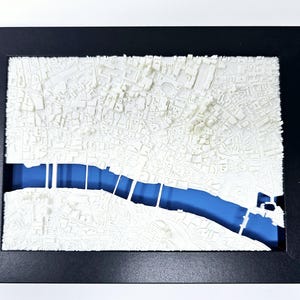 3D Printed London Map - Architectural - Modern Sleek Design - Home ...