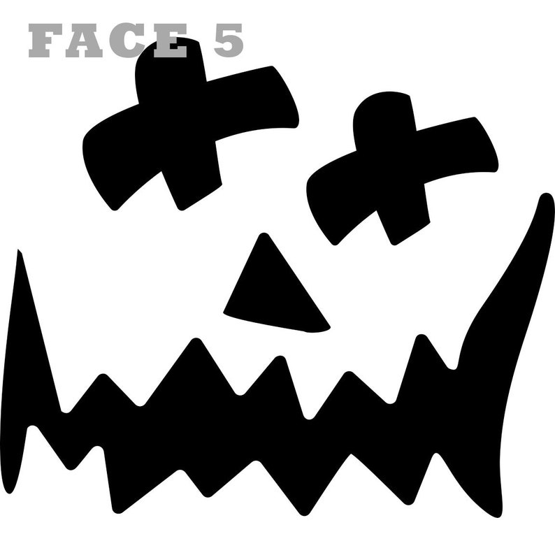 Halloween Pumpkin Face Stickers - Etsy