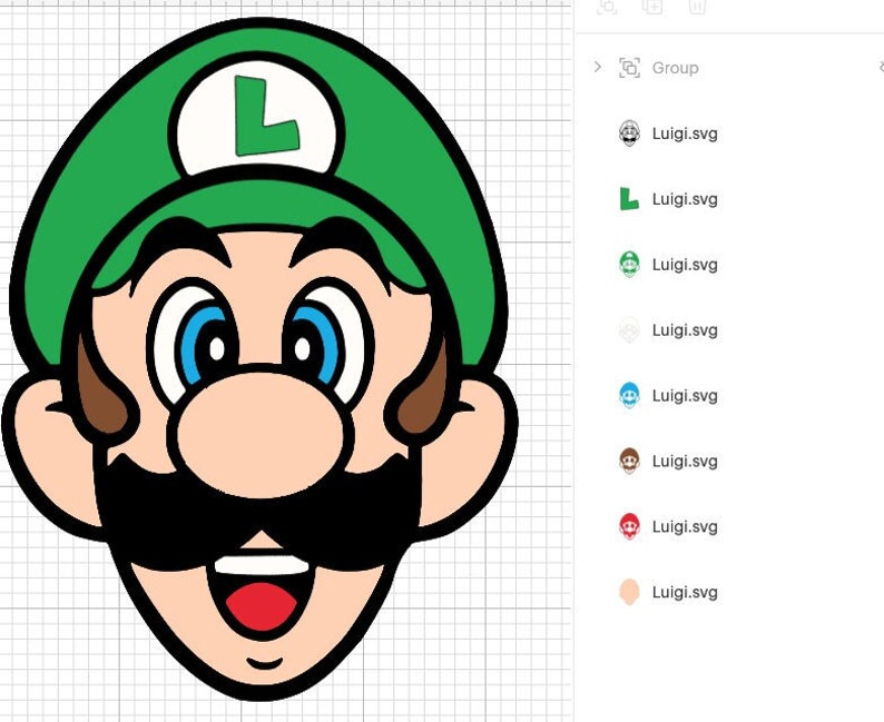 Luigi Layered - SVG PNG - Etsy