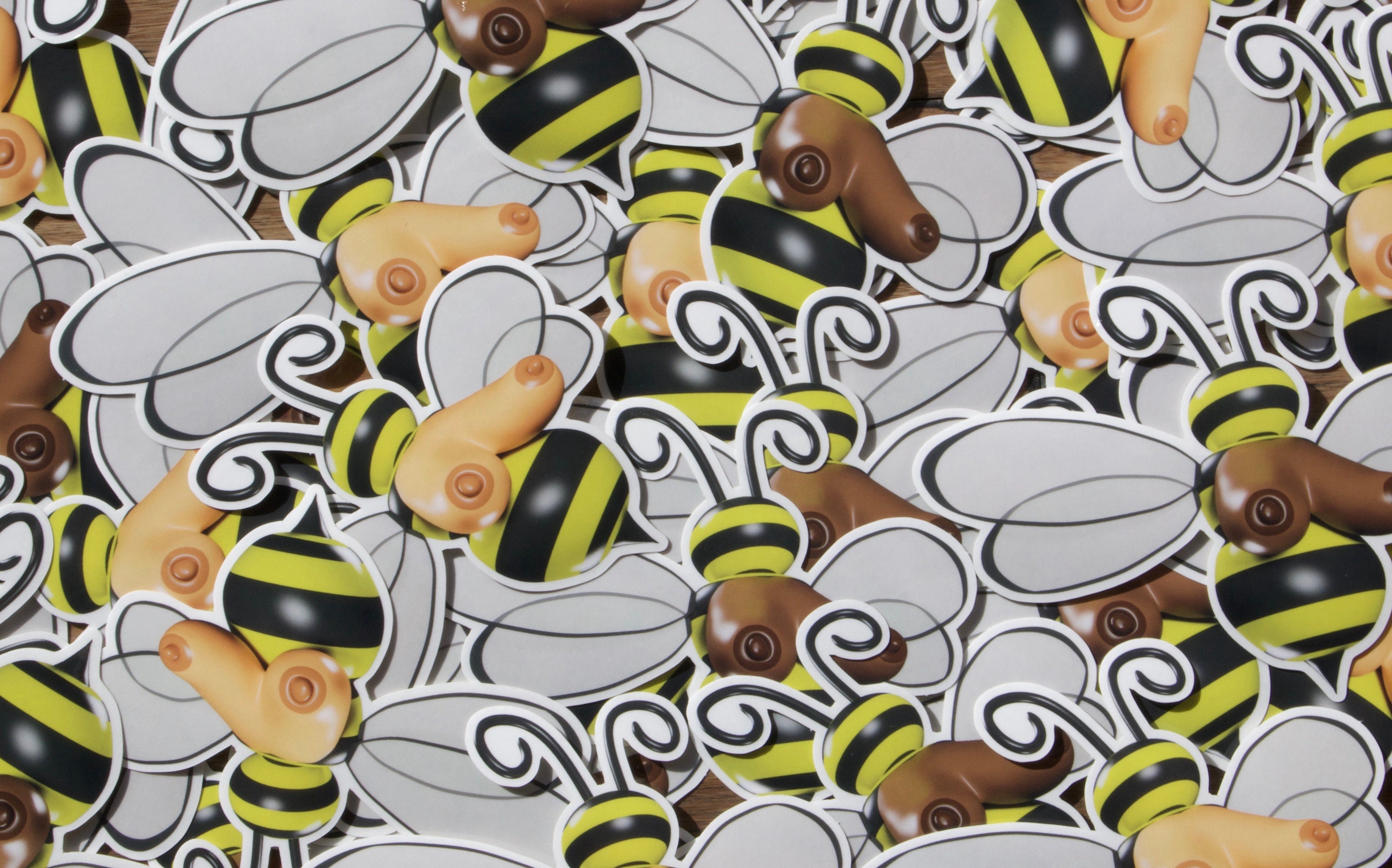 Boob-bees Stickers | Large Sticker | Laptop Sticker | Waterbottle ...