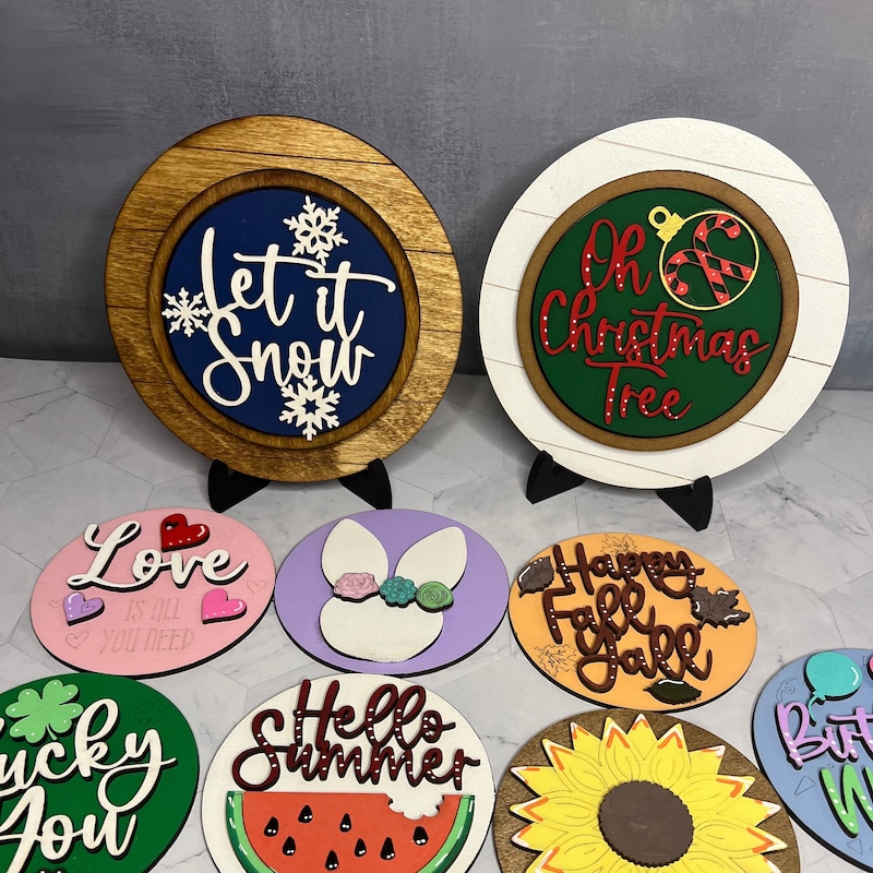 Interchangeable Holiday Signs - Etsy