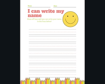 I Can Write My Name - Etsy