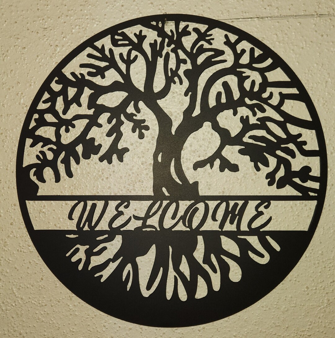 Metal Tree of Life Welcome Sign - Etsy