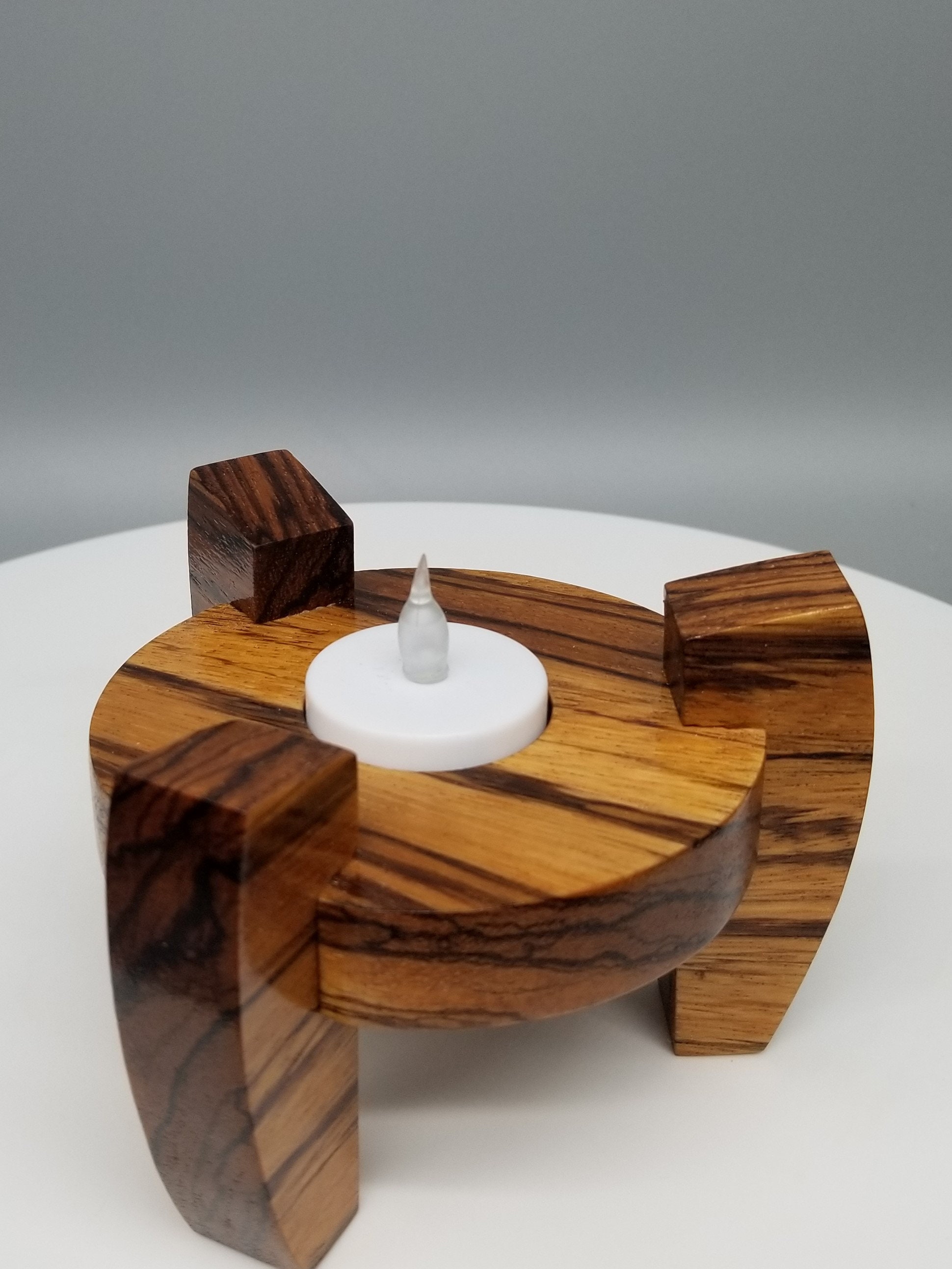 Zebrawood Tea Light Holder - Etsy