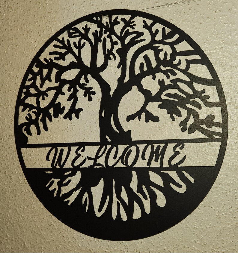 Metal Tree of Life Welcome Sign - Etsy