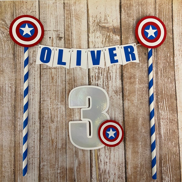 Captain America Cake Topper - Etsy