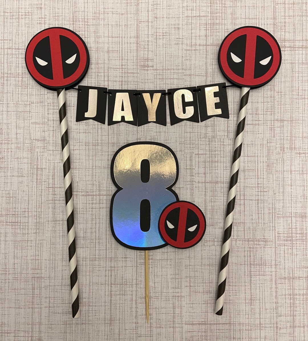 Deadpool Cake Topper/ Deadpool Party Decoration - Etsy