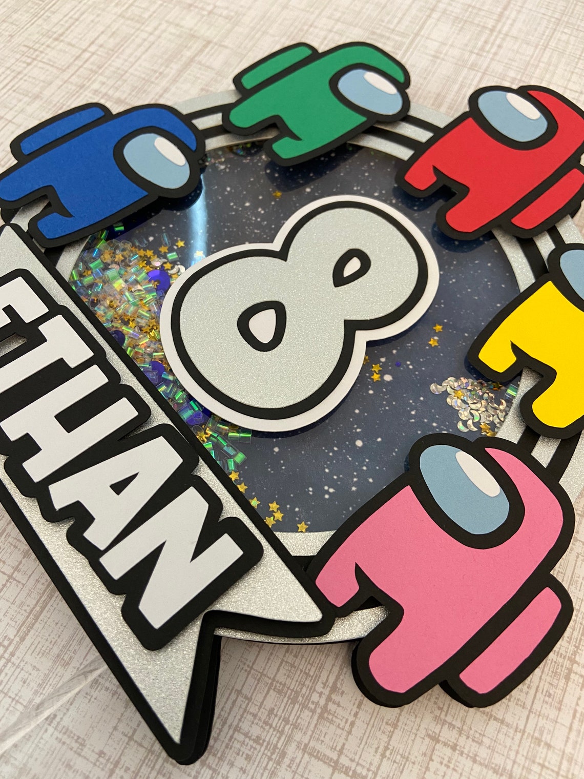 Among Us Cake Topper / Shaker / Birthday Decoration - Etsy