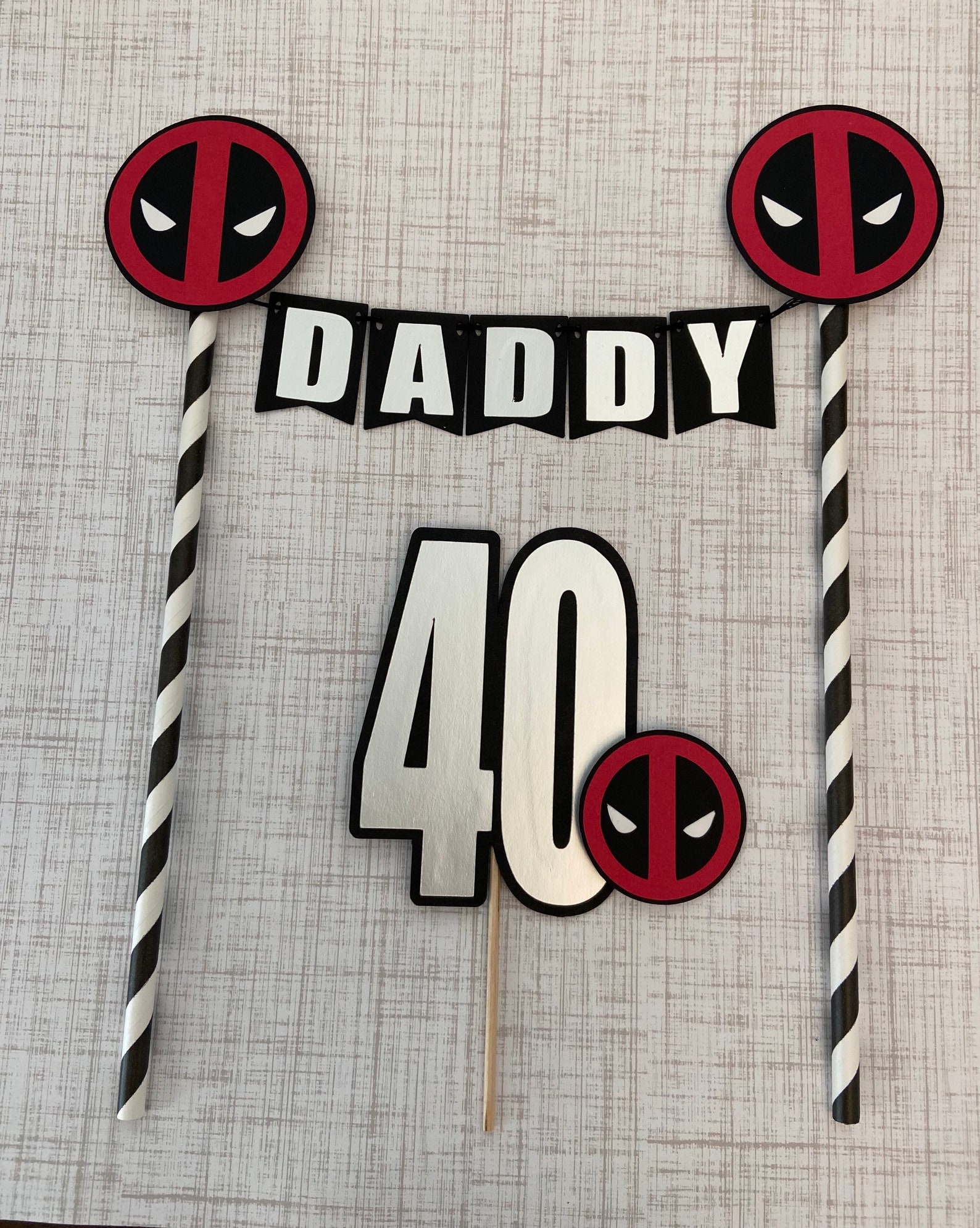Deadpool Cake Topper/ Deadpool Party Decoration - Etsy