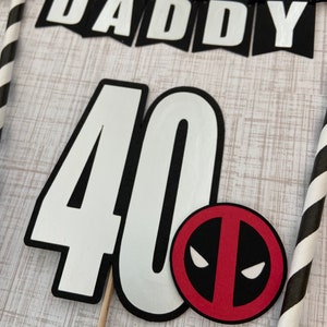 Deadpool Cake Topper/ Deadpool Party Decoration - Etsy