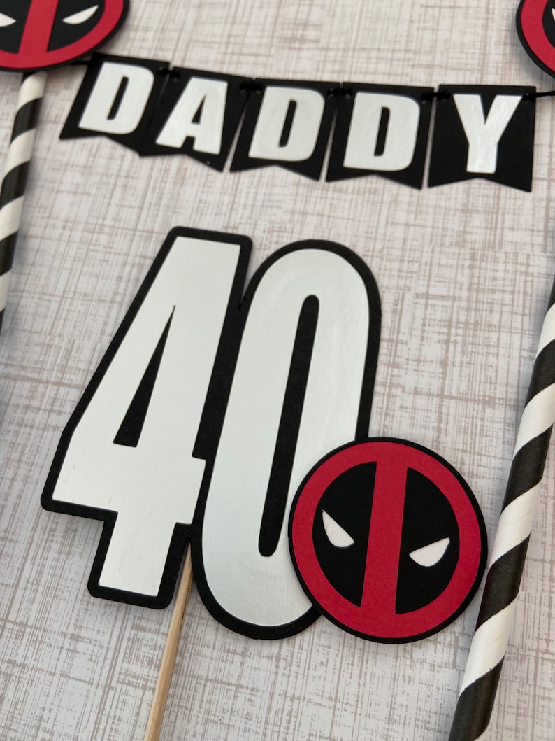 Deadpool Cake Topper/ Deadpool Party Decoration - Etsy