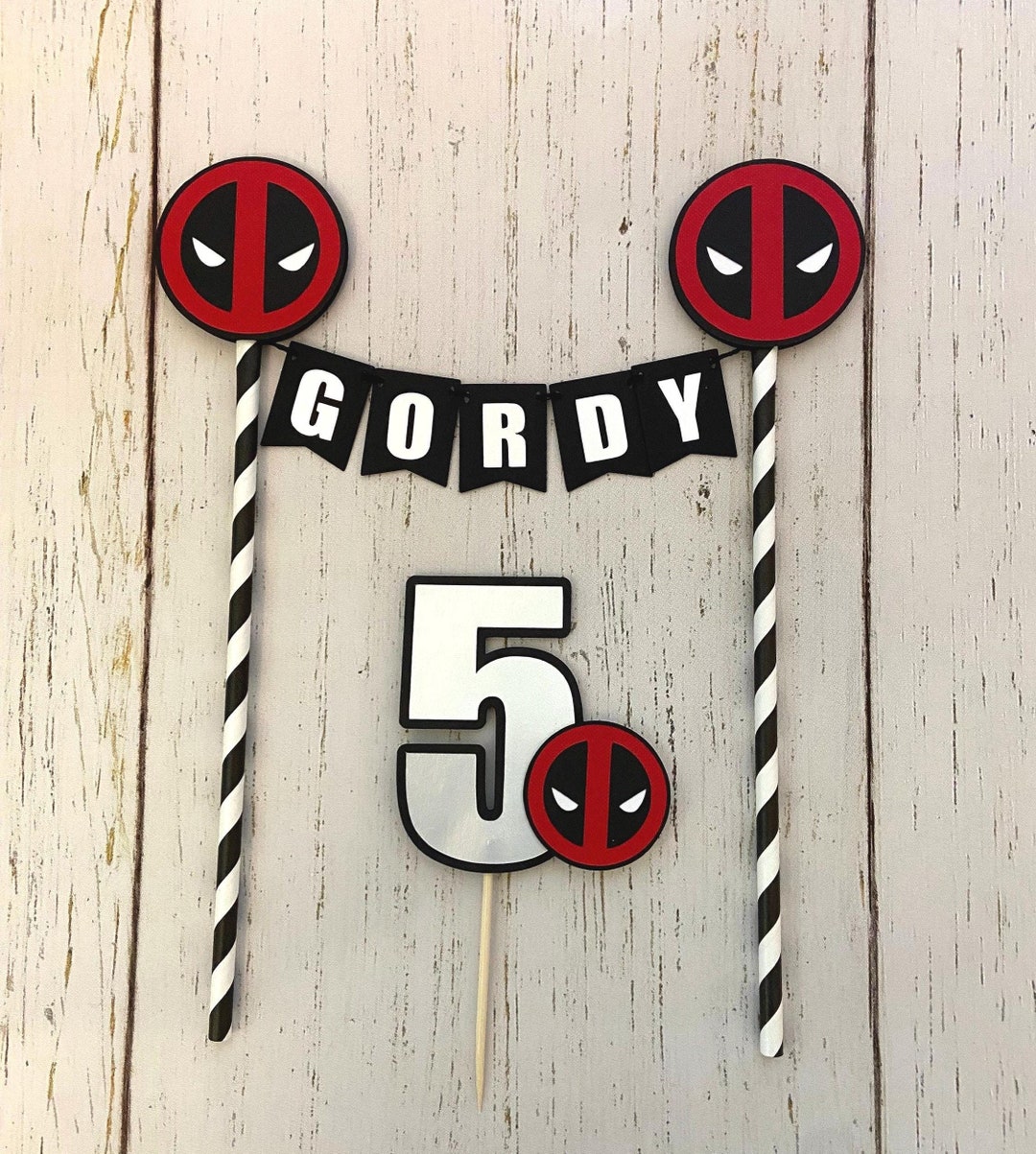 Deadpool Cake Topper/ Deadpool Party Decoration - Etsy