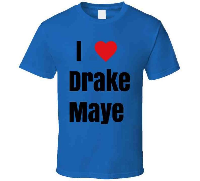 I Heart Drake Maye Football Quarterback Fan Black Text T Shirt - Etsy