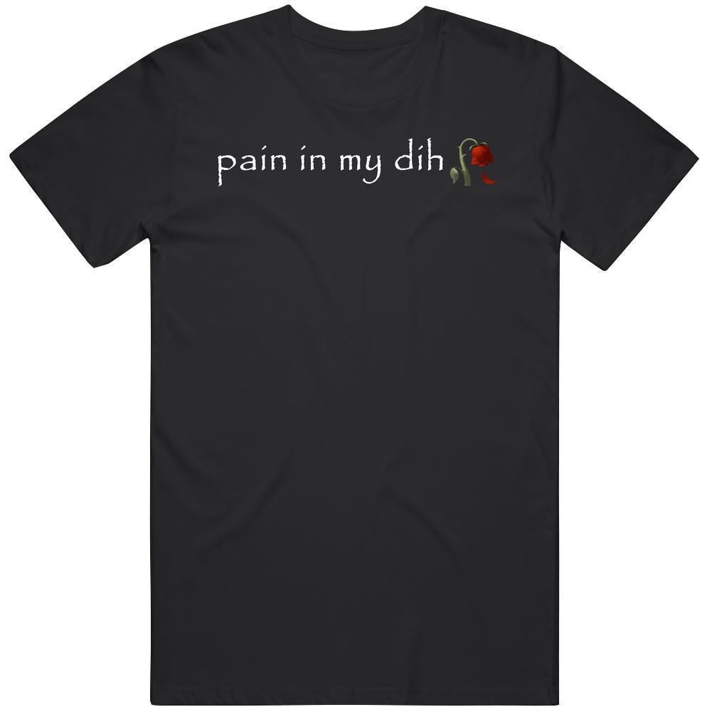 Pain in My Dih White Text Funny Meme Joke Gift T Shirt - Etsy