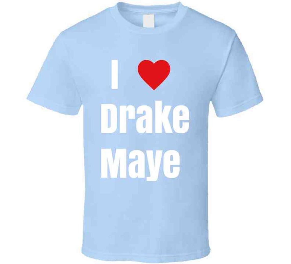I Heart Drake Maye Football Quarterback Fan White Text T Shirt - Etsy