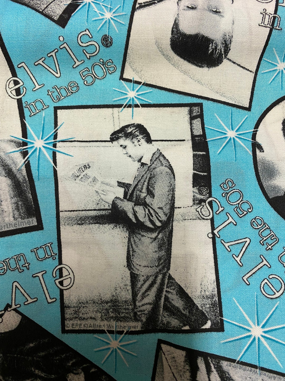Elvis Presley Fabric Elvis in the 50s - Etsy