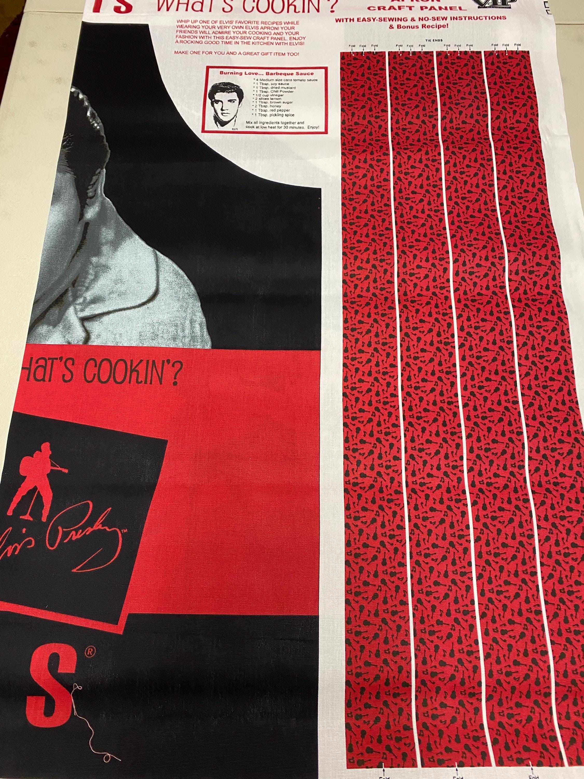 Elvis Presley Apron Panel With Instructions to Make Apron - Etsy