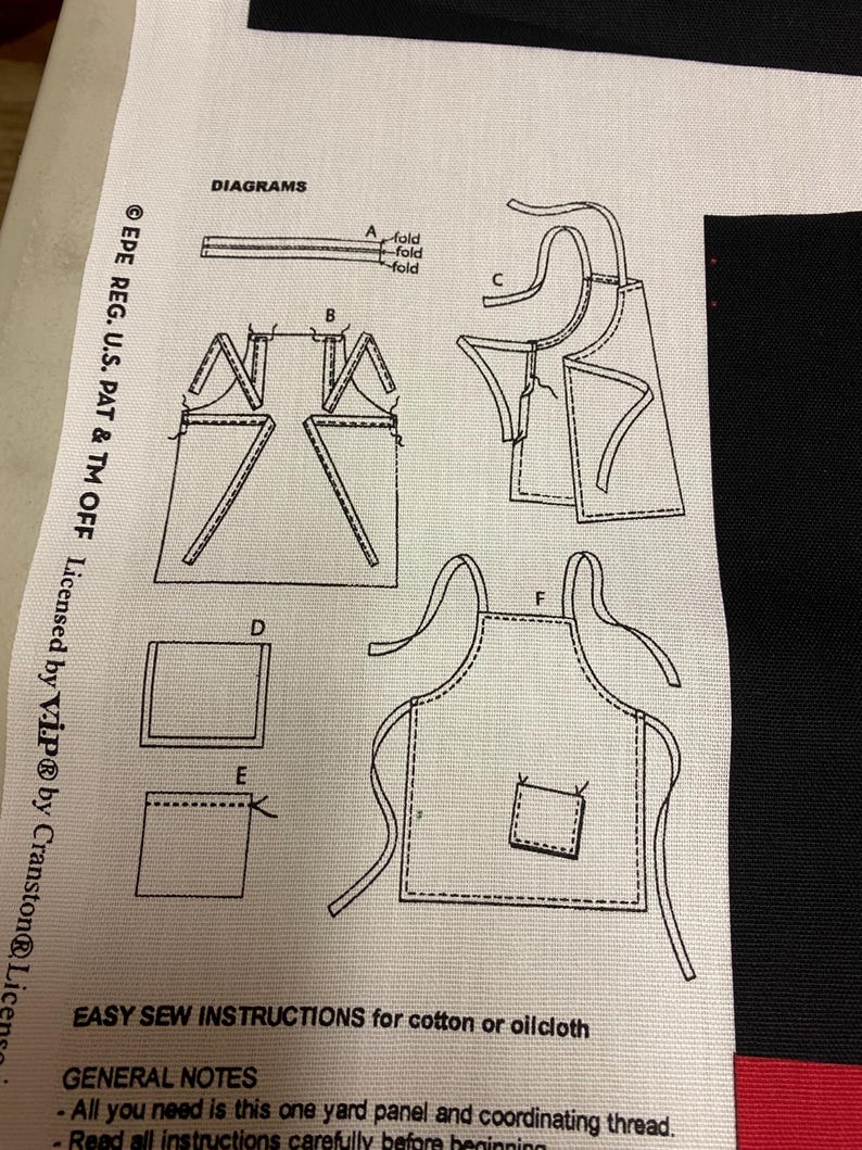Elvis Presley Apron Panel With Instructions to Make Apron - Etsy