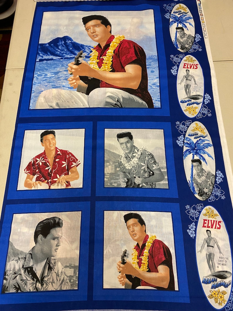 Elvis Presley Fabric Blue Hawaii - Etsy