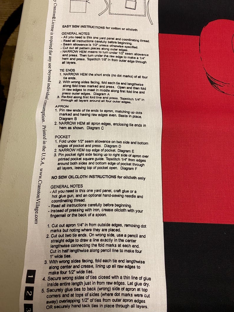 Elvis Presley Apron Panel With Instructions to Make Apron - Etsy