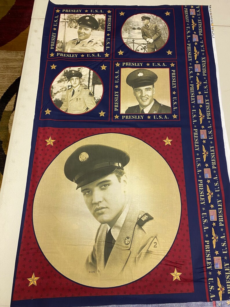 Elvis Presley Army Fabric 7 Yards - Etsy