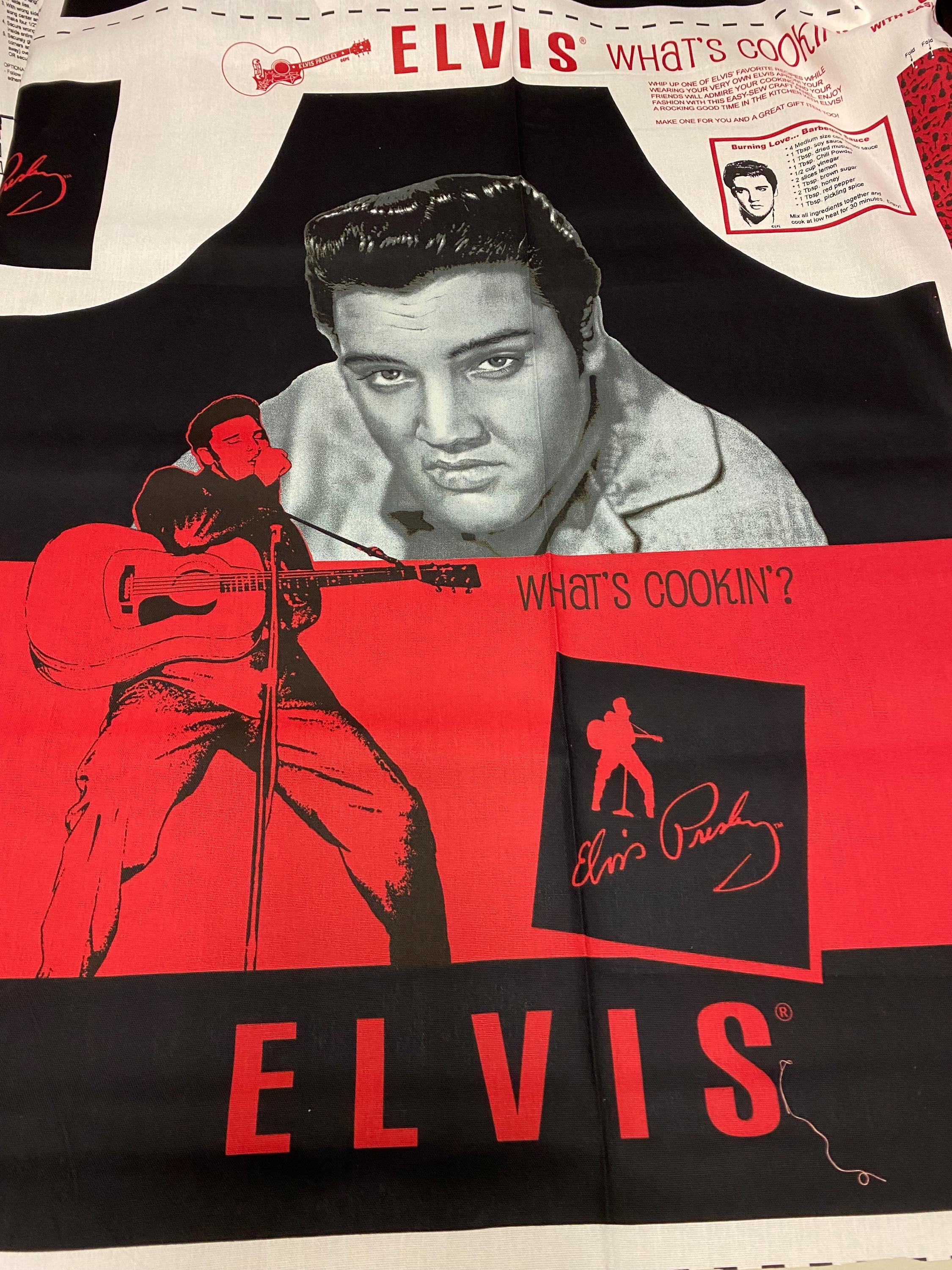 Elvis Presley Apron Panel With Instructions to Make Apron - Etsy