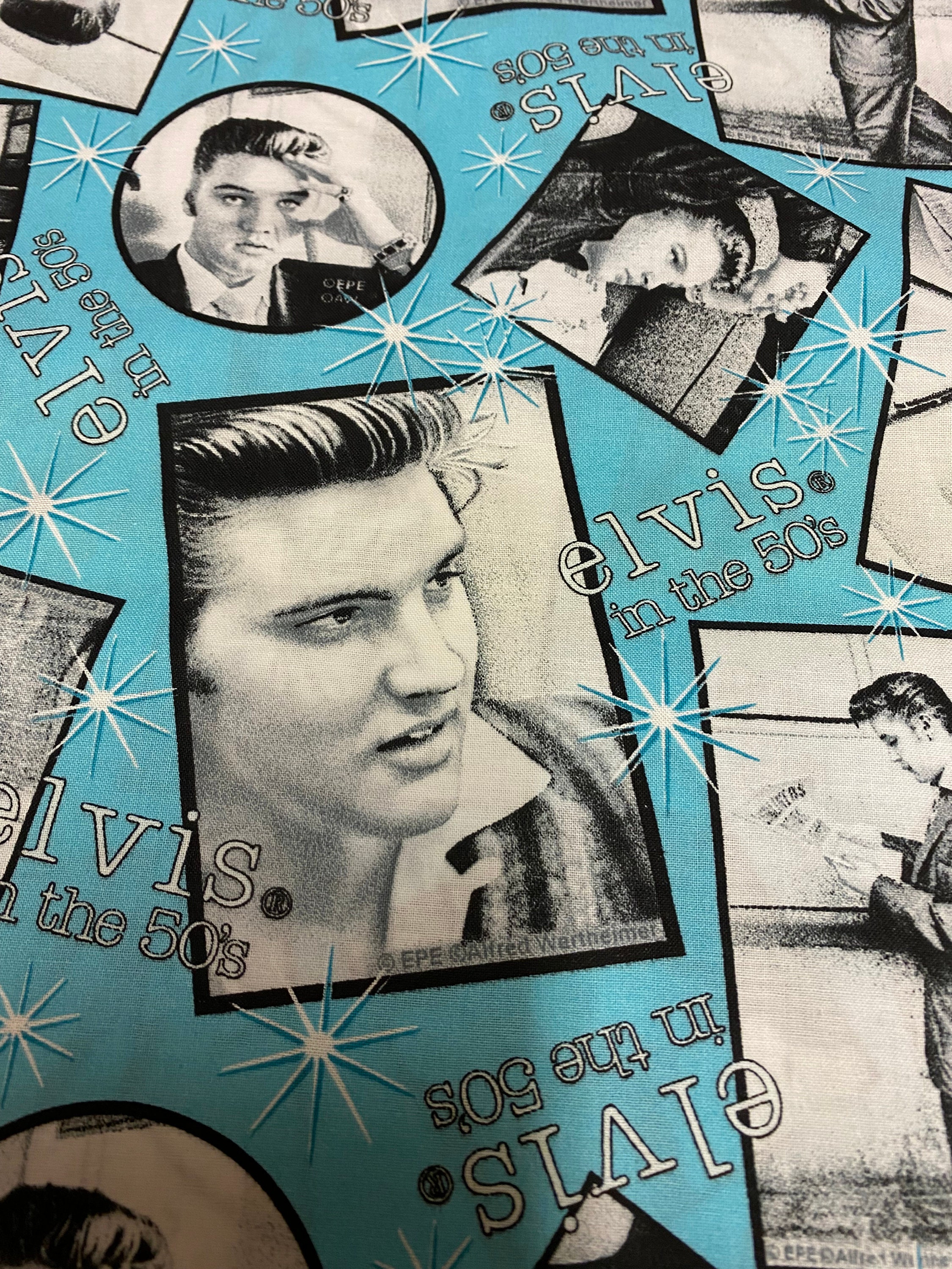 Elvis Presley Fabric Elvis in the 50s - Etsy