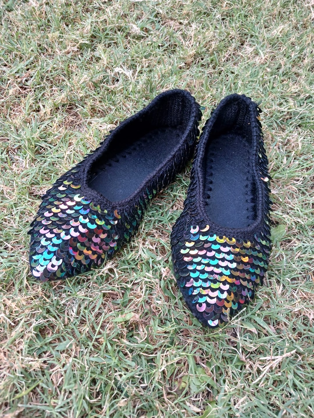 Sequin Black Shoes, Sequin Shoes, Sequin Babet, Formal Shoes - Etsy