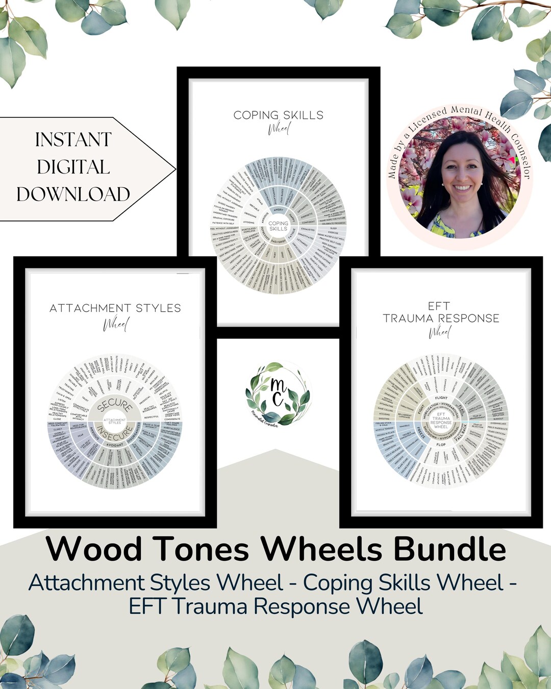 Therapy Wheel Bundle | Coping Skills, Feelings & Trauma Response ...