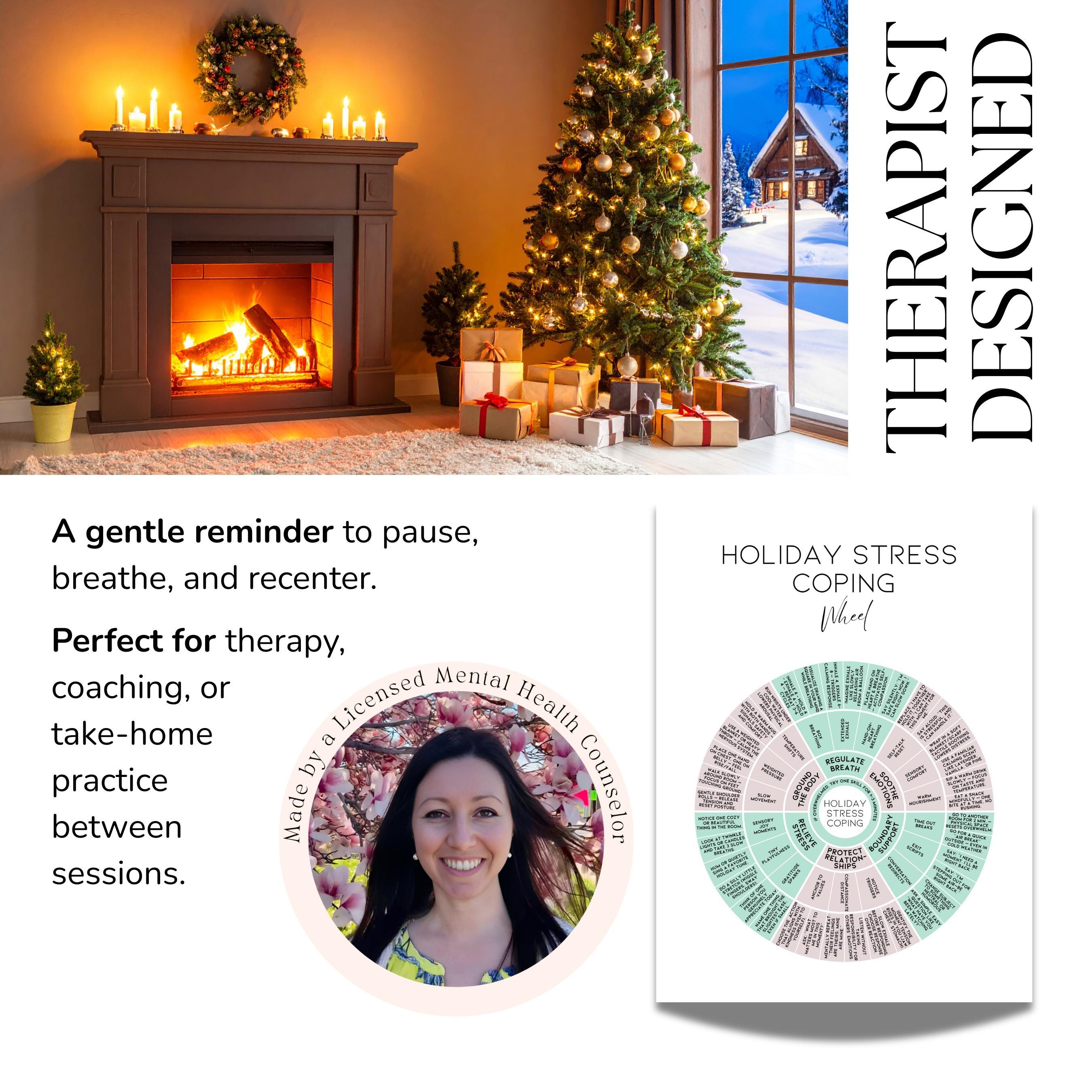 Holiday Stress Coping Wheel Printable | Quick Calm Strategies for ...