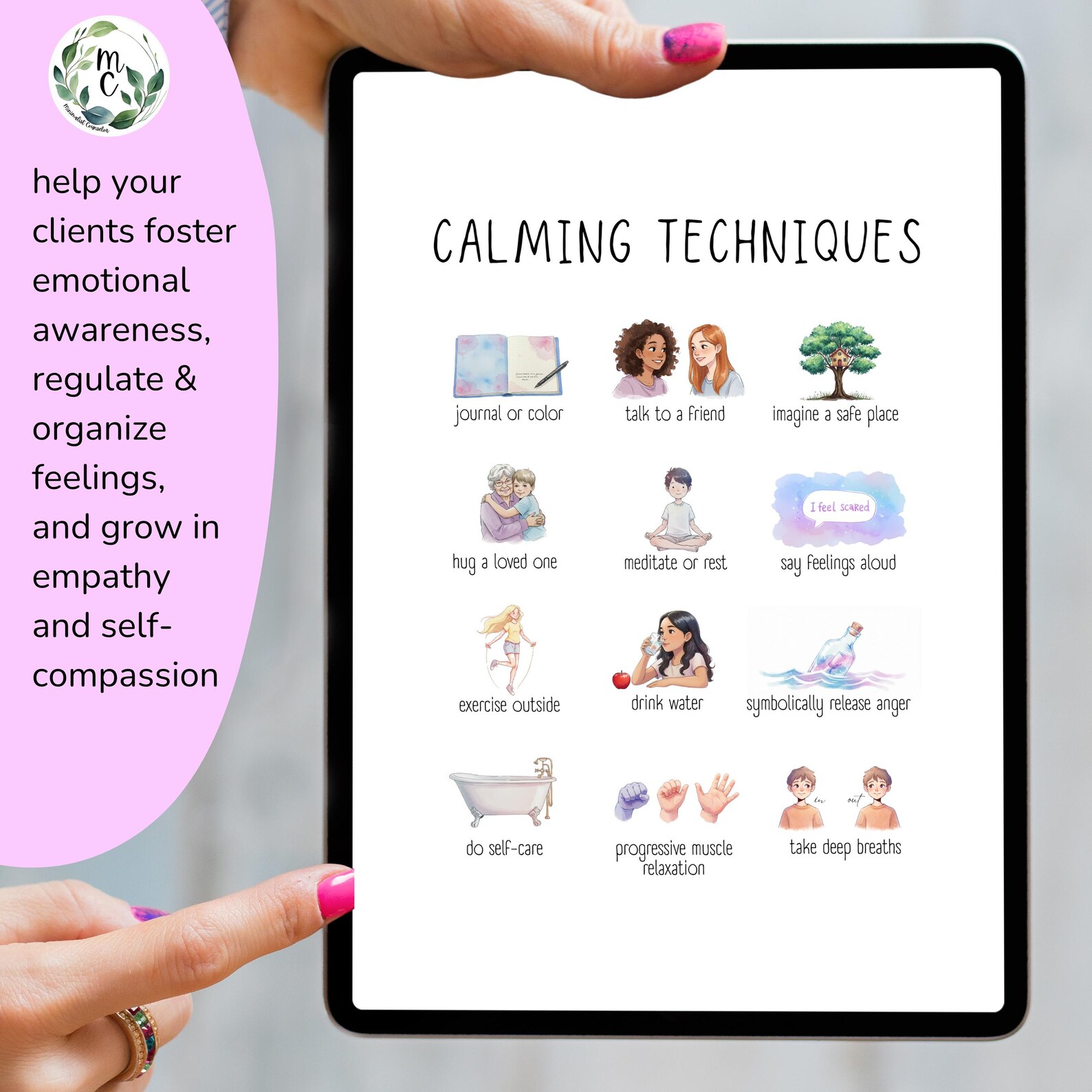 Feelings & Calming Techniques Poster Set: Kids' Emotional Regulation ...