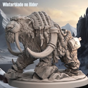 Saber Tooth Rider Miniature Winterblade Rider 32mm Scale Tabletop ...