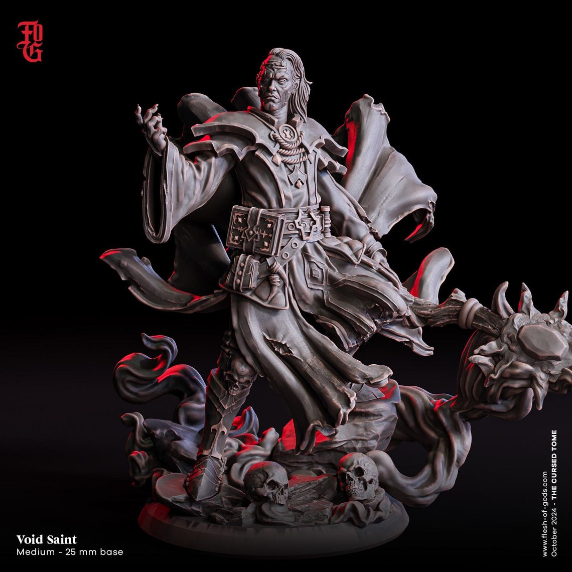Void Saint Miniature Scholar Monster Miniature | 32mm Scale or 75mm ...