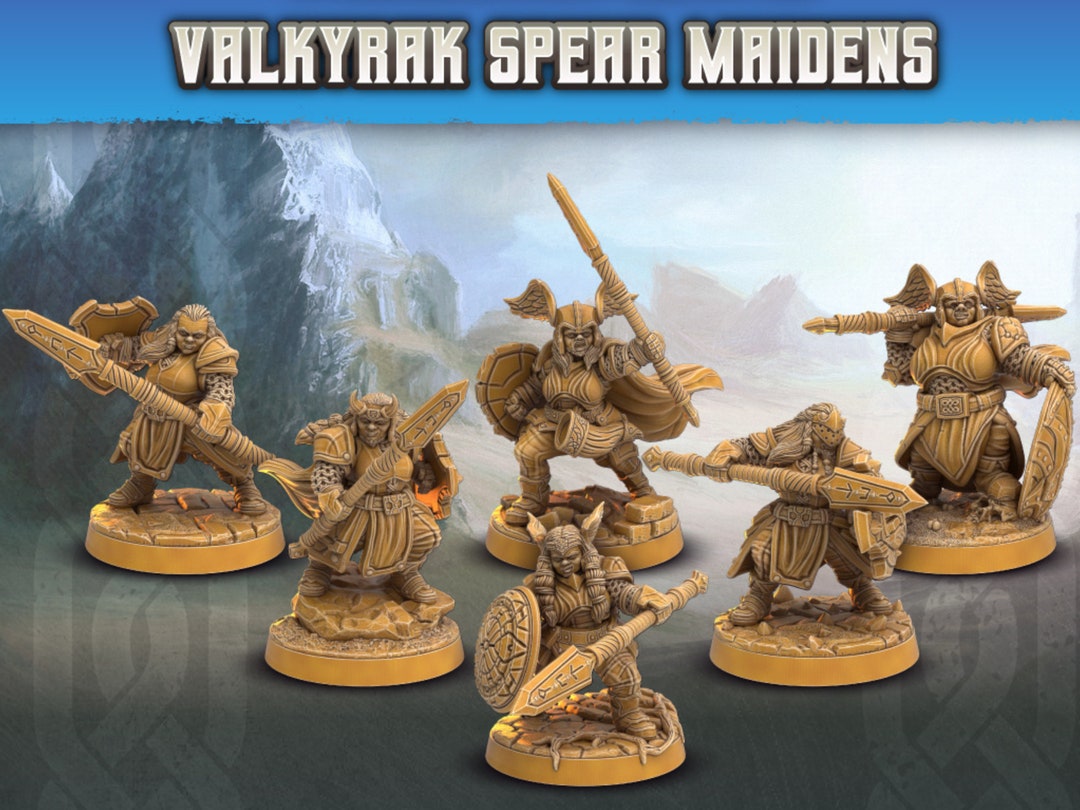 Spear Maiden Dwarf Female Miniatures Dragon's Forge 28mm Scale Dnd ...