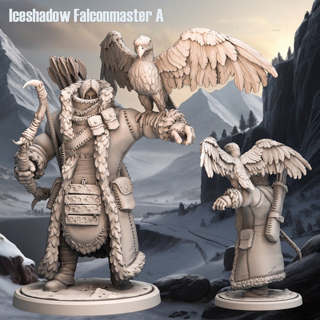 Dnd Falconmaster Miniature Ranger Falconer | 32mm Scale Tabletop Gaming ...