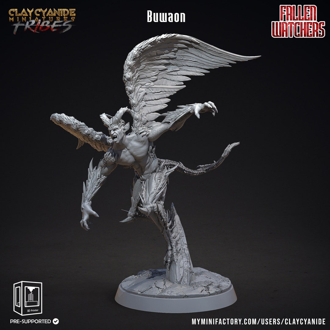 Flying Demon Miniature Buwaon Clay Cyanide Fallen Watchers Dnd ...