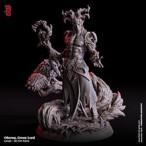 Male Elf Druid Miniature Dnd Druid Figurine Oberon Green Lord Forest ...